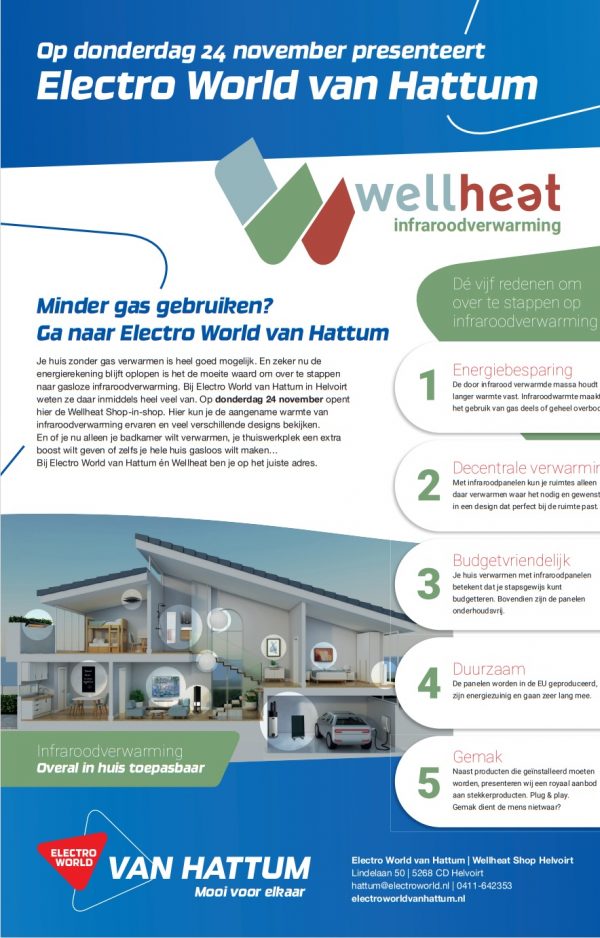 Electro World Van Hattum presenteert duurzame warmte. - Nieuws en berichten uit Haaren op Haaren.nu