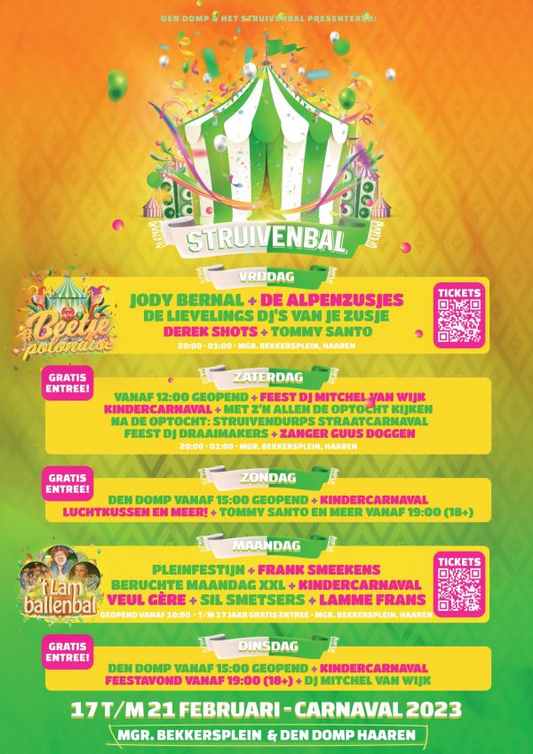 Carnaval programma Strûivendurp 2023 - Nieuws en berichten uit Haaren ...